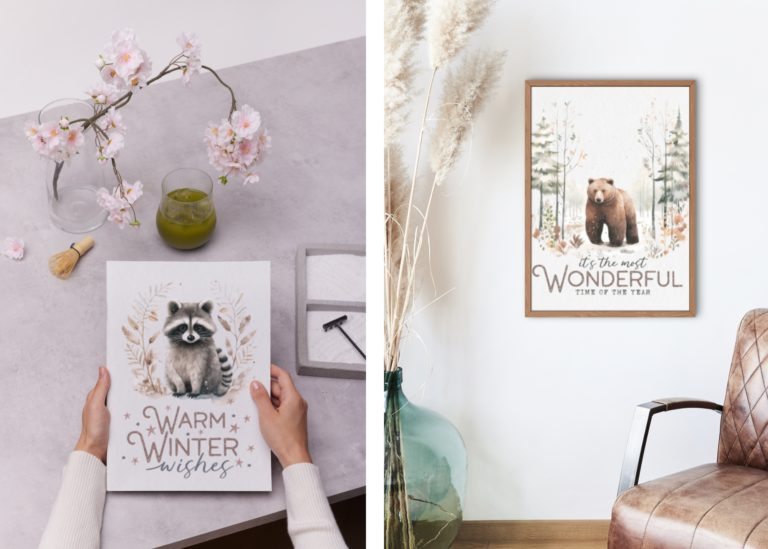 Watercolor Winter Woodland Printables