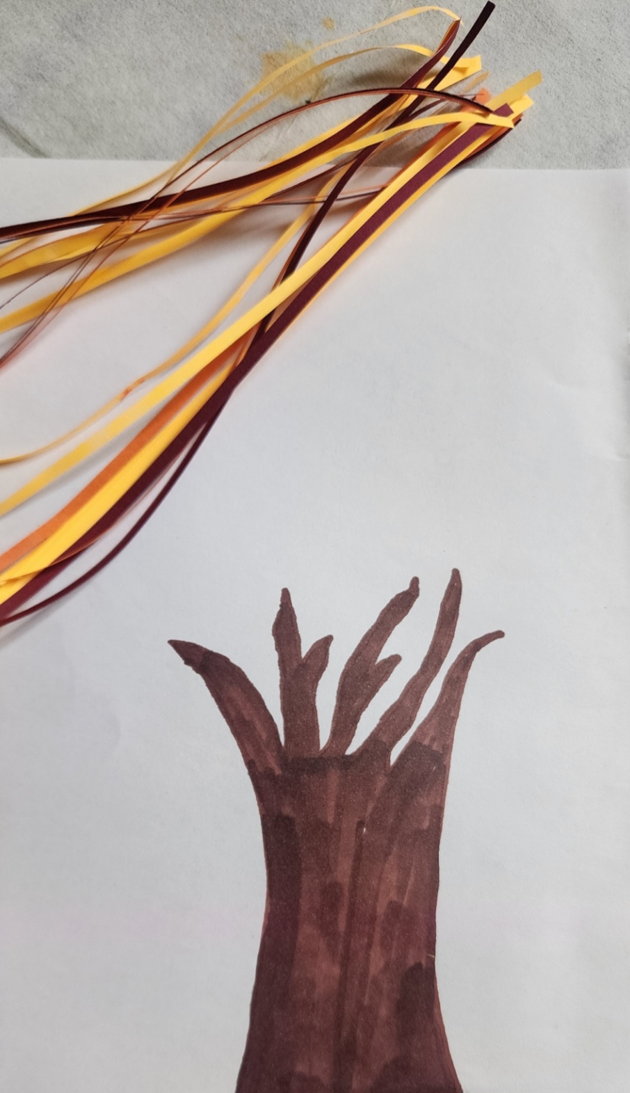 Paper Strip Tree Craft